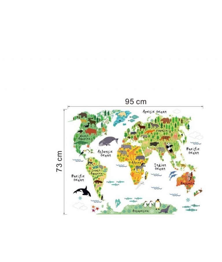 World Map Wall Sticker — Luxenmart Up to 80% Off, All For You