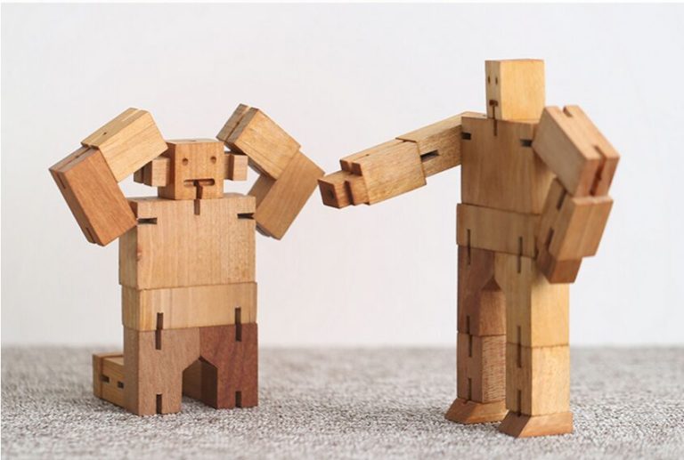 Wooden Cubebot Cube Robot - Wooden Magic Cube Robot — Luxenmart Up to ...