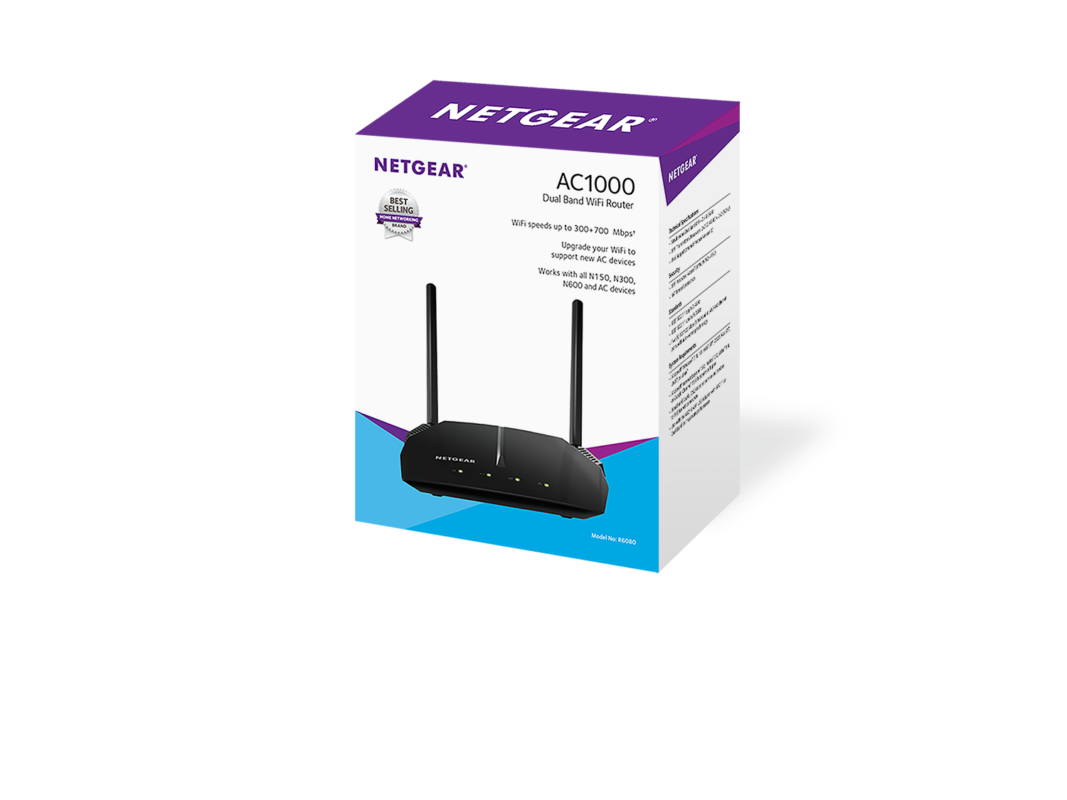 NETGEAR AC1000 Dual Band Smart Wi-Fi Router (R6080-100NAS) — Luxenmart ...