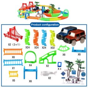 2019 Railway Magical Racing Track Play Set Educational DIY Bend ...